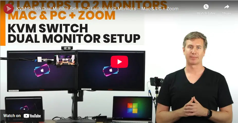 Set Up KVM Switch With Dual Monitors | Best Guide 500K+ Views – AvicoTech