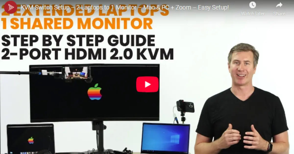 2 Computers 1 Monitor Setup | Most Viewed 2x1 KVM Guide – AvicoTech
