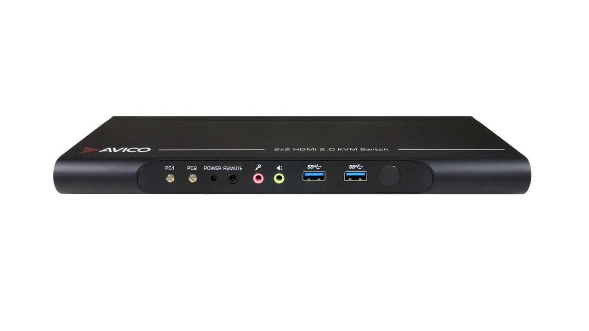 2x2 HDMI 2.0 KVM Dual Monitor Switch – AvicoTech